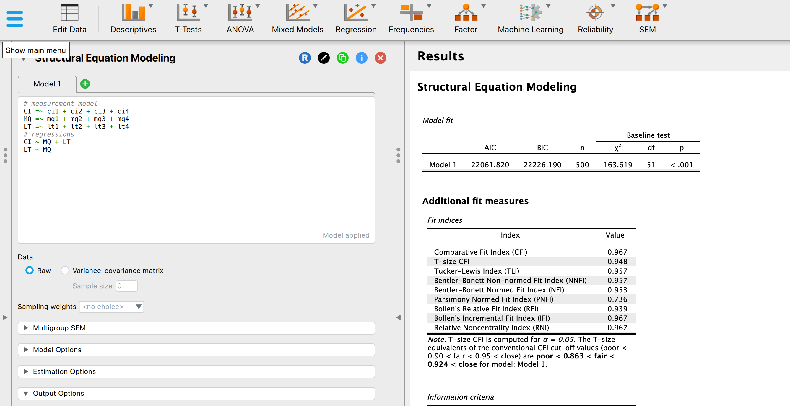 SEM (Structural Equation Modeling)
